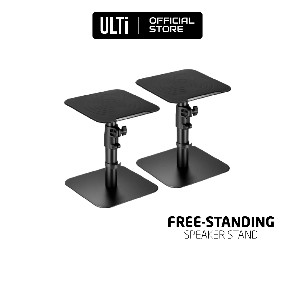 ULTi Desktop Free-Standing Studio Monitor and Speaker Stand - Set of 2 ...