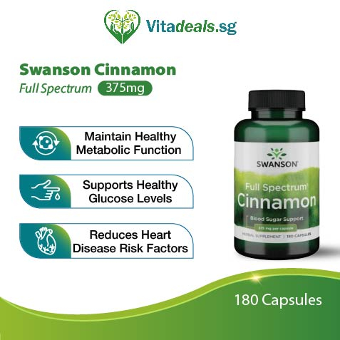 Swanson Cinnamon Full Spectrum, 180 Capsules – Support Diabetes ...