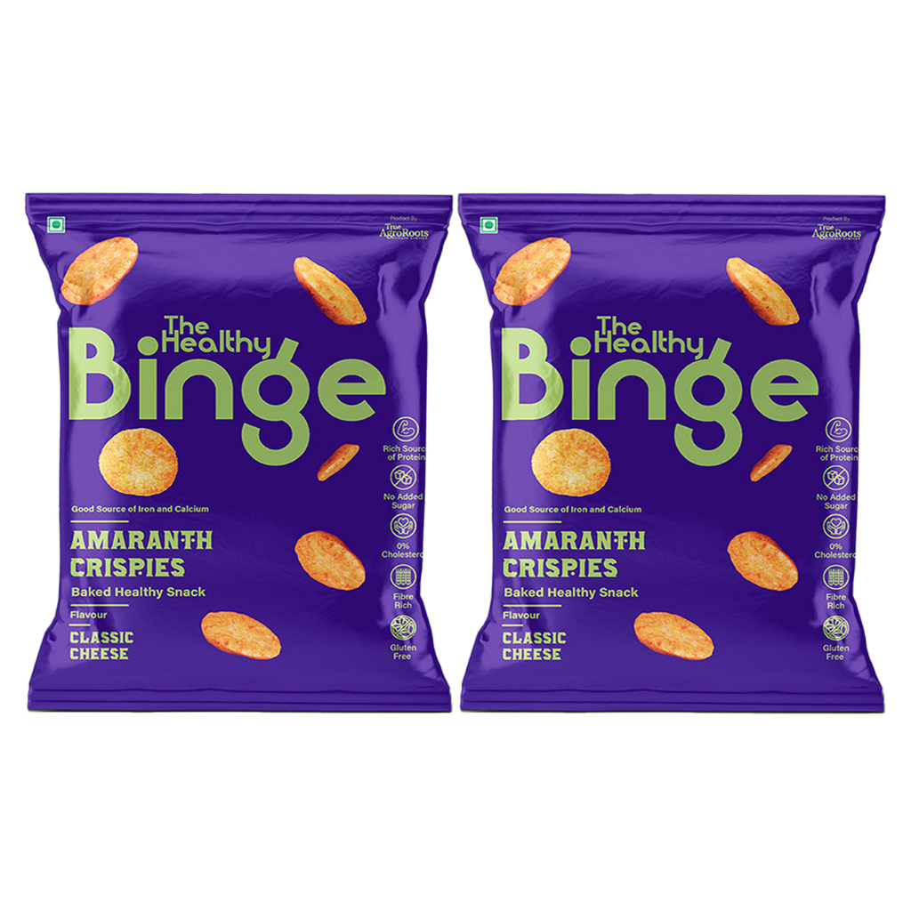 The Healthy Binge Amaranth Crispies - Classic Cheese 40g (Pack of 2 ...