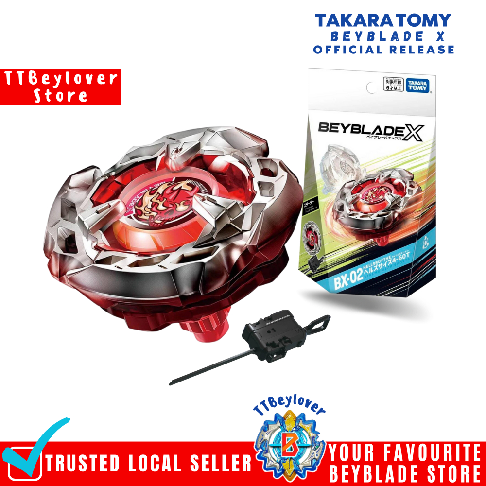 TAKARA TOMY BX-02 Starter Hells Scythe 4-60T BEYBLADE X Original|TTBeylover | Shopee Singapore