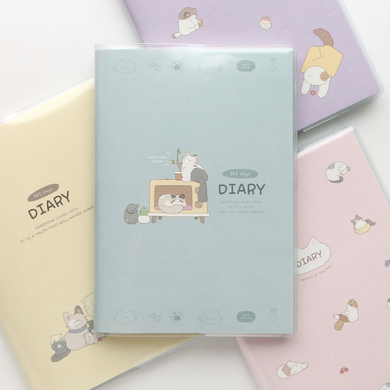 [LAST ONE] Lovely Kitty Undated Diary Planner PVC Clear Soft Cover Cute ...