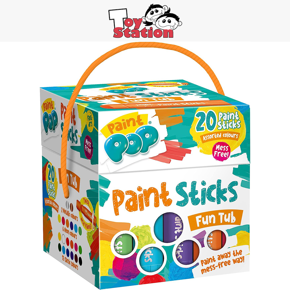 Paint Pop Paint Sticks 20 Ct Fun Tub Assorted Colours Mess Free ...