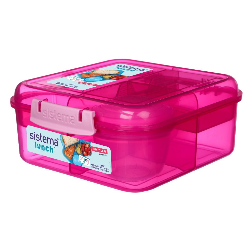 SISTEMA Bento Cube 1.25L PINK | Shopee Singapore