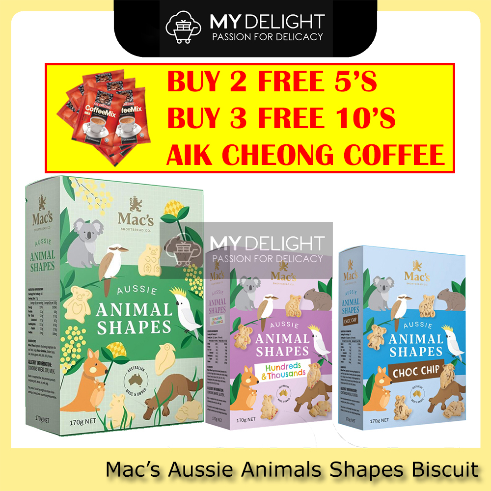 (170g) Mac's Aussie Animal Shapes Biscuit | Shopee Singapore