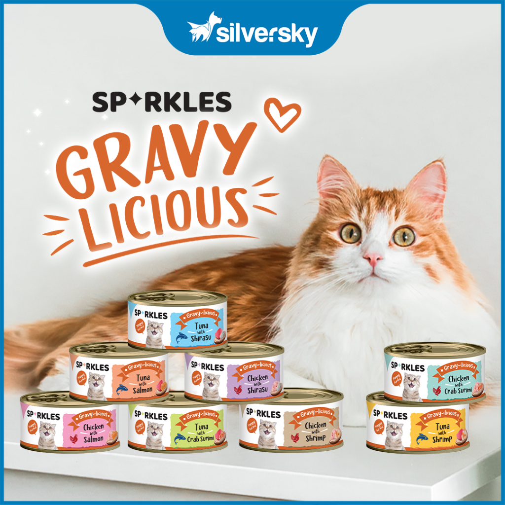 Sparkles Gravylicious Wet Halal Cat Canned Food 80g - Real Meat in ...