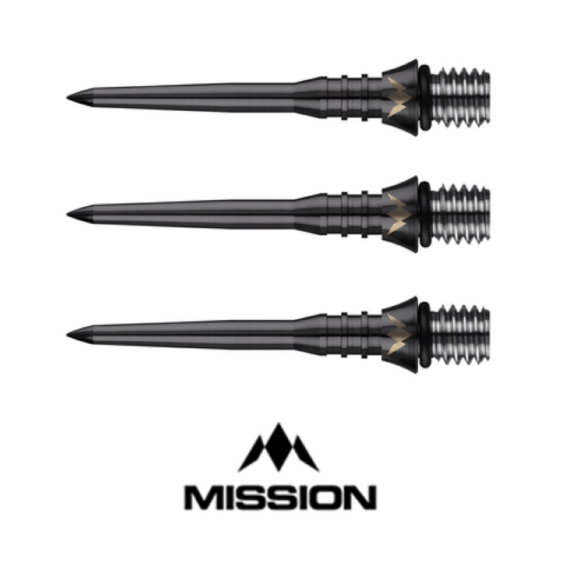 Mission Darts • Titan Pro Grooved Black • Titanium Conversion Point • 2BA • SGDARTS | Shopee ...