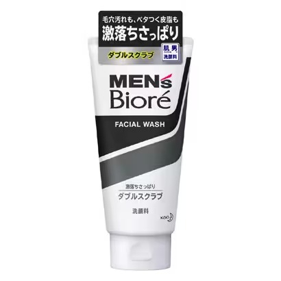kao Men's Biore Face Wash Series 130g Double Scrub Deep Oil Clear ...
