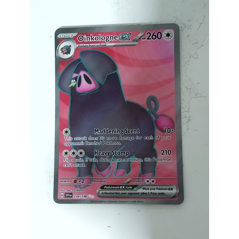 Pokemon oinkologne ex full art scarlet and violet card | Shopee Singapore