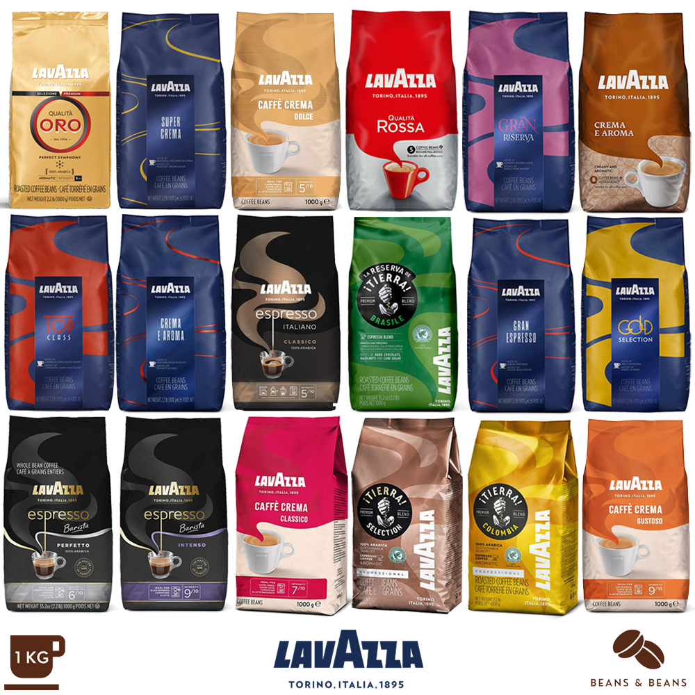 Lavazza Whole Beans Oro Super Crema Barista Rossa Tierra Selection All ...
