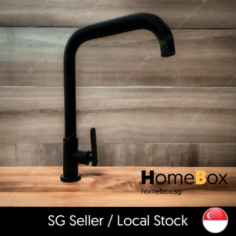 【Homebox】🇸🇬 SUS304 Stainless Steel Kitchen Faucet Sink Tap Single Hole ...