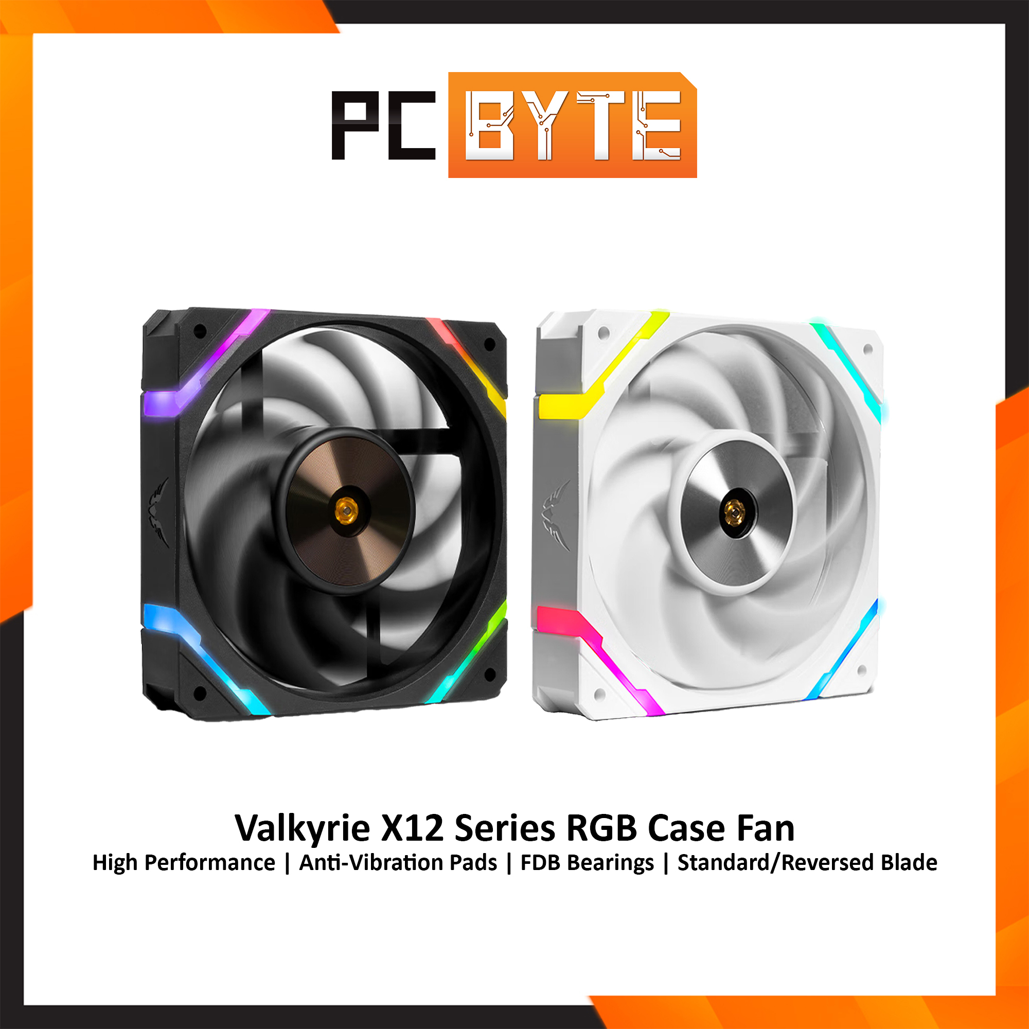 Valkyrie X12 Series RGB Casing Fan (120mm | 4-Pin PWM | 2150 RPM ...