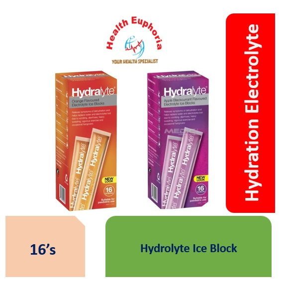 Hydralyte Electrolyte Ice Blocks (Orange / Apple Blackcurrant) | Shopee ...
