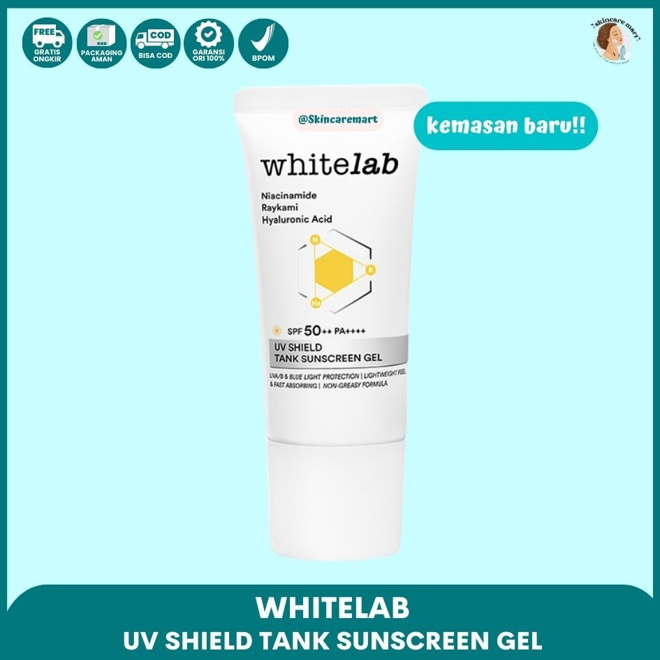 SM2171 WHITELAB UV Shield Tank Sunscreen Gel SPF 50++ 30GR | Shopee ...