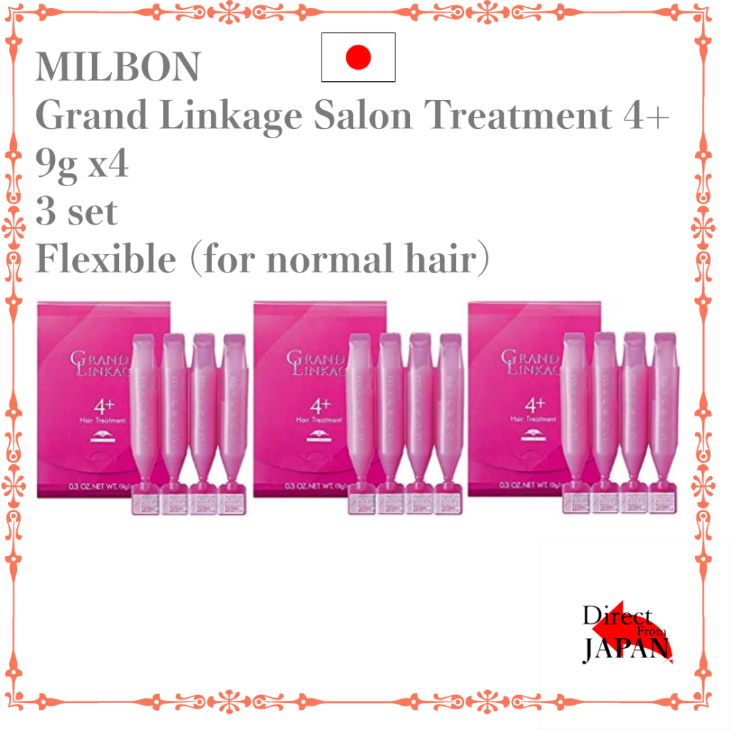 MILBON Grand Linkage Salon Treatment 4+/9g x4/3 set/bundle of 3/4th ...