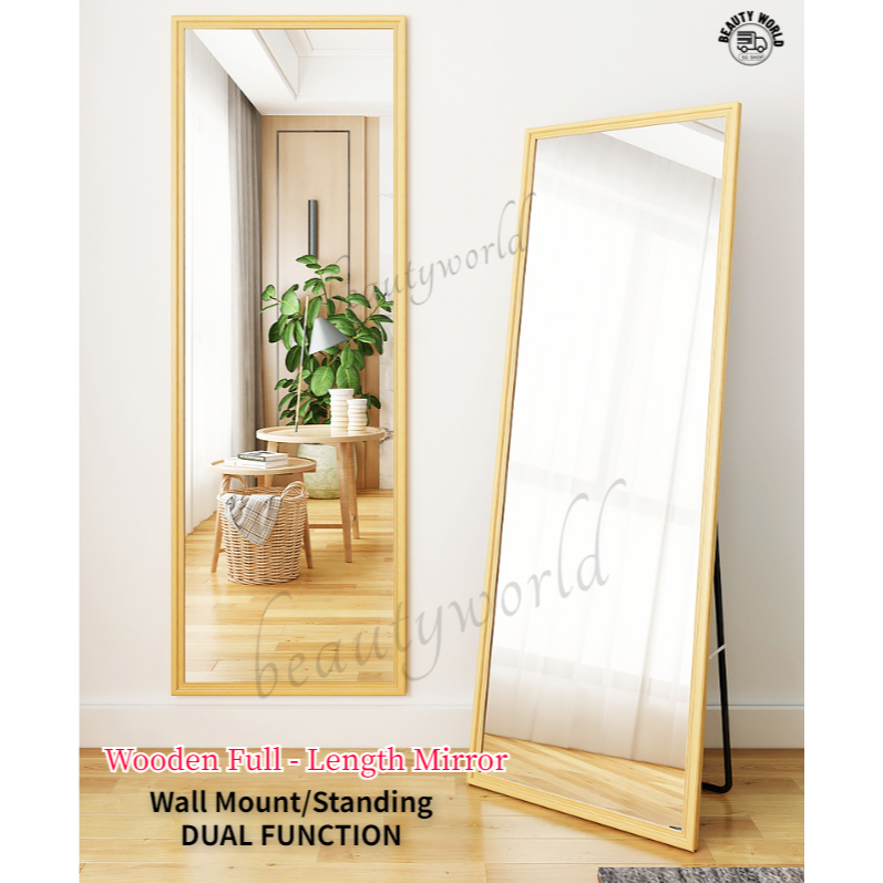 [SG Seller]Floor Mirror Full Body Mirror Standing Mirror Wall-Mounted ...