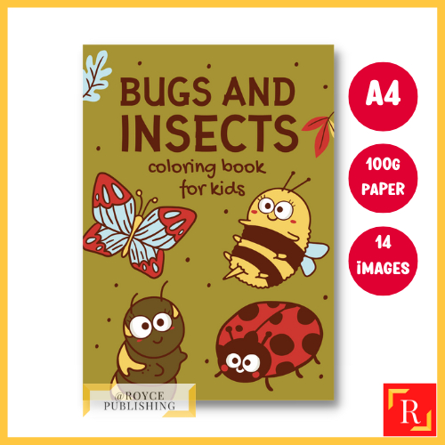 Insects Colouring Book For Kids, Preschoolers and Toddlers 1 - (A4 | 14 ...