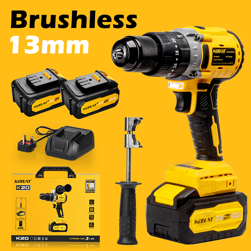 KEELAT KCD013 Cordless Drill Set Brushless Drill Impact Drill Bigger ...