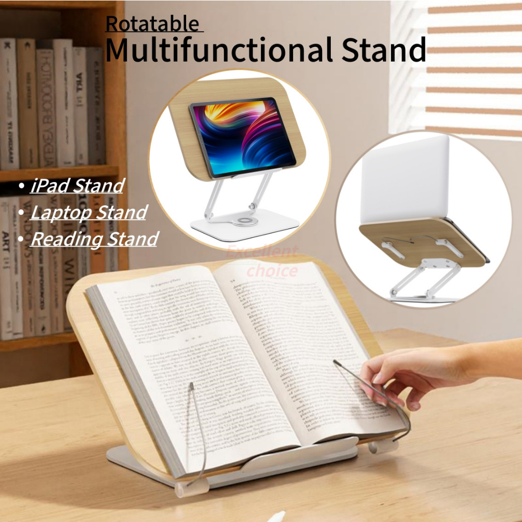 SG Stock Rotating iPad Stand Book Stand Laptop Stand Reading Stand ...