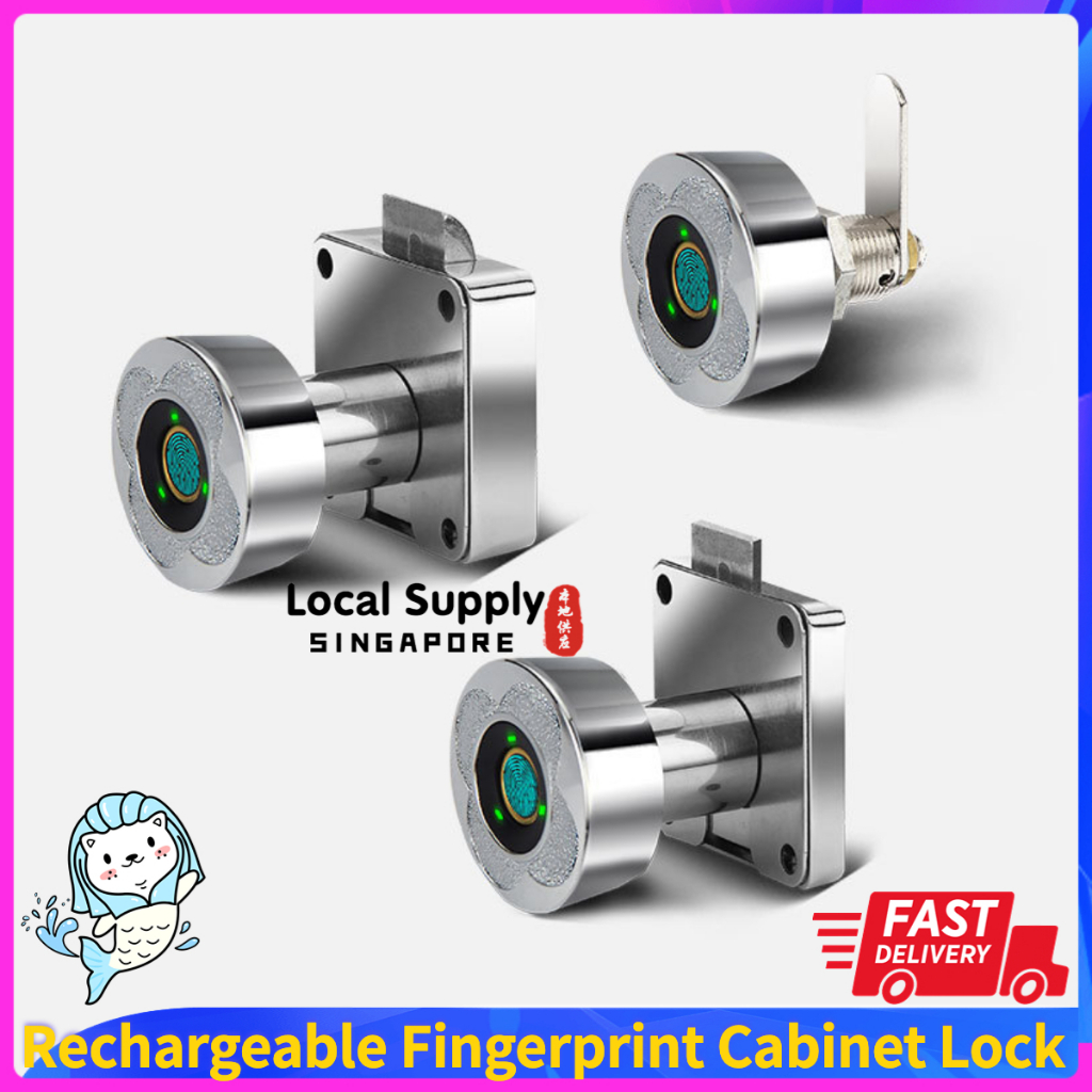 Fingerprint Drawer Lock - Smart Biometric Fingerprint Cabinet Lock, USB ...