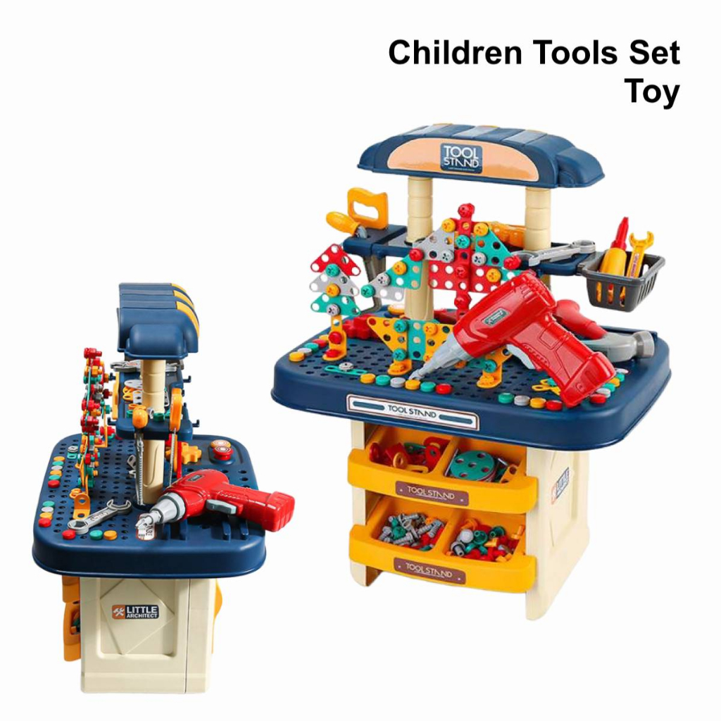 Kids Tools Box Engineer Pretend Play Set Gear and Drill Kit for ...