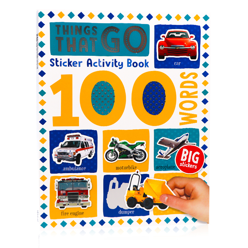 【SG Stock】First 100 Words Sticker Activity Book，animals/Things that Go ...