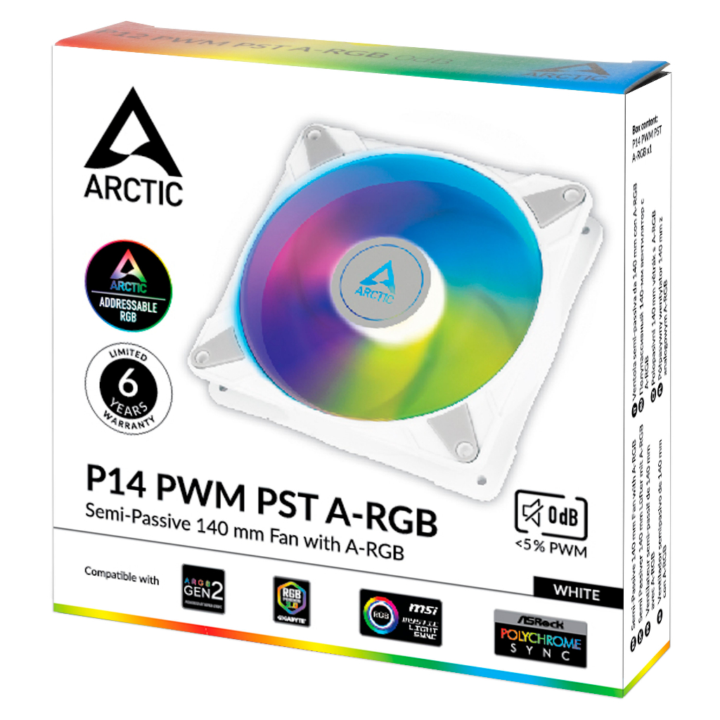 ARCTIC P12 / P14 ARGB PST PWM - BLACK / WHITE / ARGB PWM 4 PIN ...