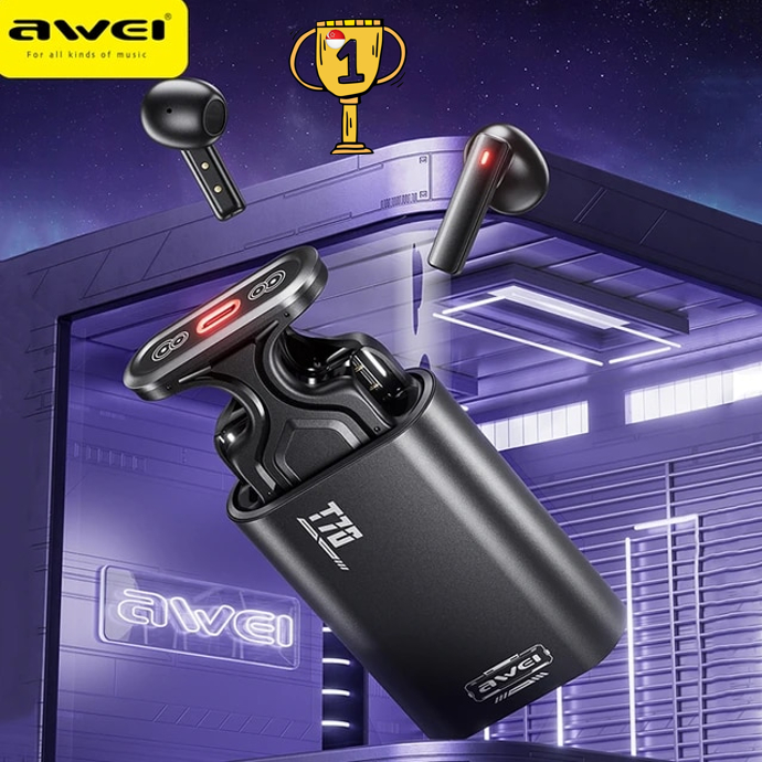 Awei True Wireless Stereo T70 Wireless Bluetooth Earphone Touch Electric Lifting Headset ...