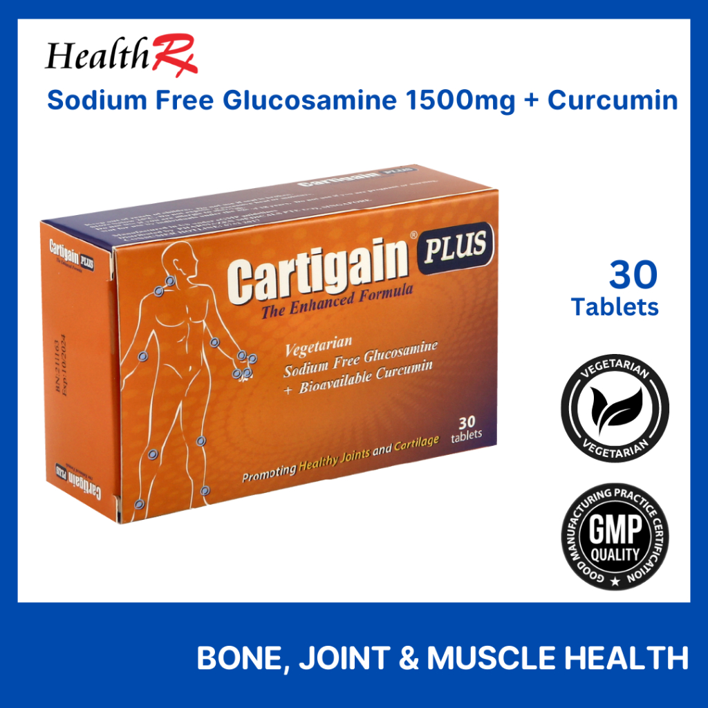 Cartigain Plus Vegetarian Sodium-free Glucosamine 1500mg - For Joints ...