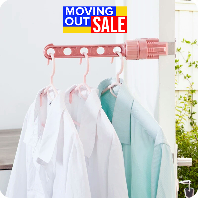 [SG Seller] Portable Laundry Hook Drying Rack / 5 Hole Stick Hanger ...