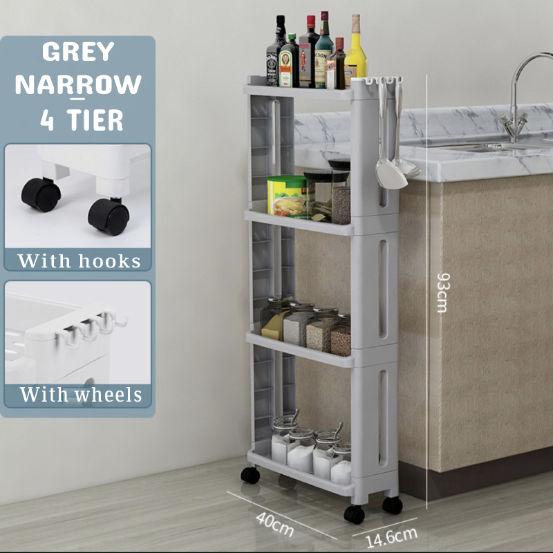 Kitchen Storage Rack Shelf Multi Purpose Toilet Slim Rack Slim Trolley ...