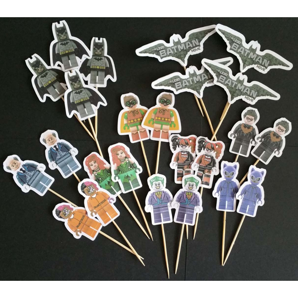 SG Seller Batman the Movie Cupcake Topper Birthday Toppers Gift Label ...