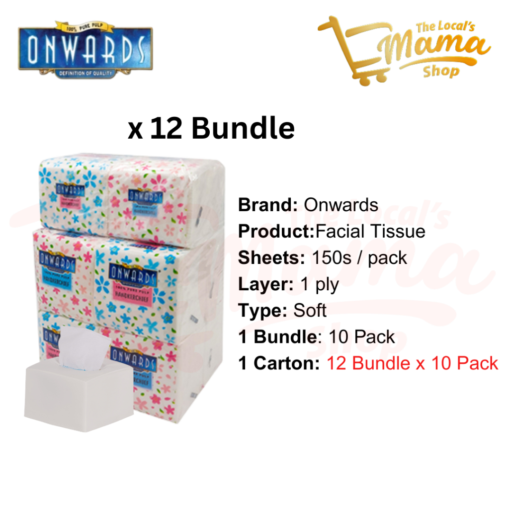 [CARTON] 150 sheets x 10 Pack Onwards Pop Up Tissue High Quality 2PLY ...