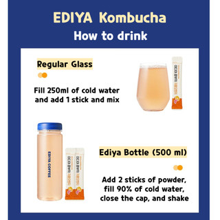 [EDIYA] Kombucha 6g X 20T + Bottle (4 Flavor) / Lemon & Lime / Apple ...