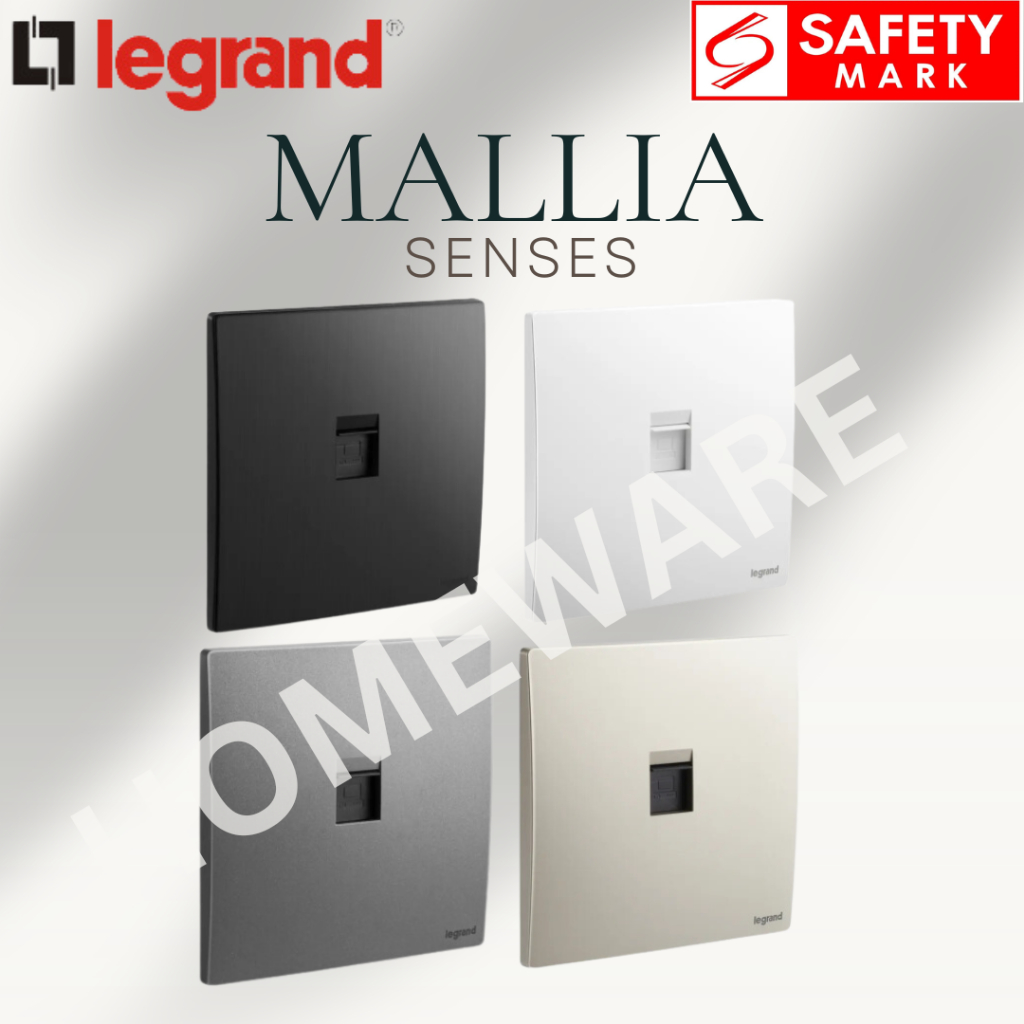 [SG Seller] Legrand Mallia SENSES Data Socket CAT6 RJ45 Matt Black ...