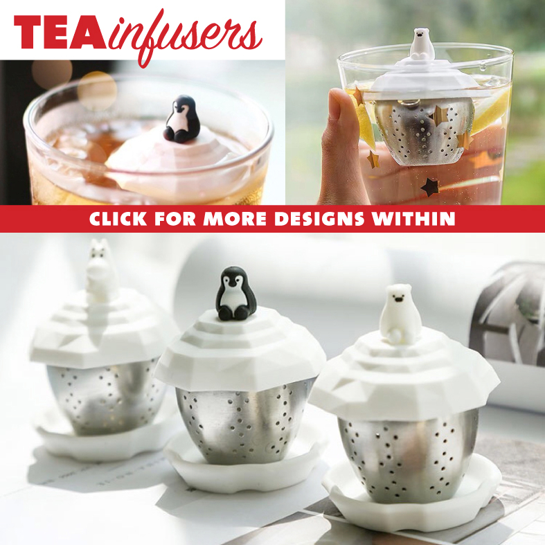 SG STOCKS Tea Infuser Infusers Animal Silicone Stainless Steel Tea ...