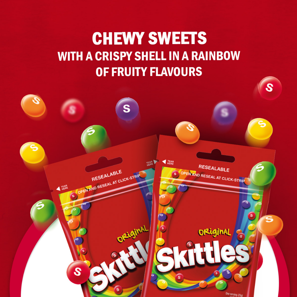 Skittles Original Bag 45g Chewy Candy / Fruity / Snacks | Shopee Singapore