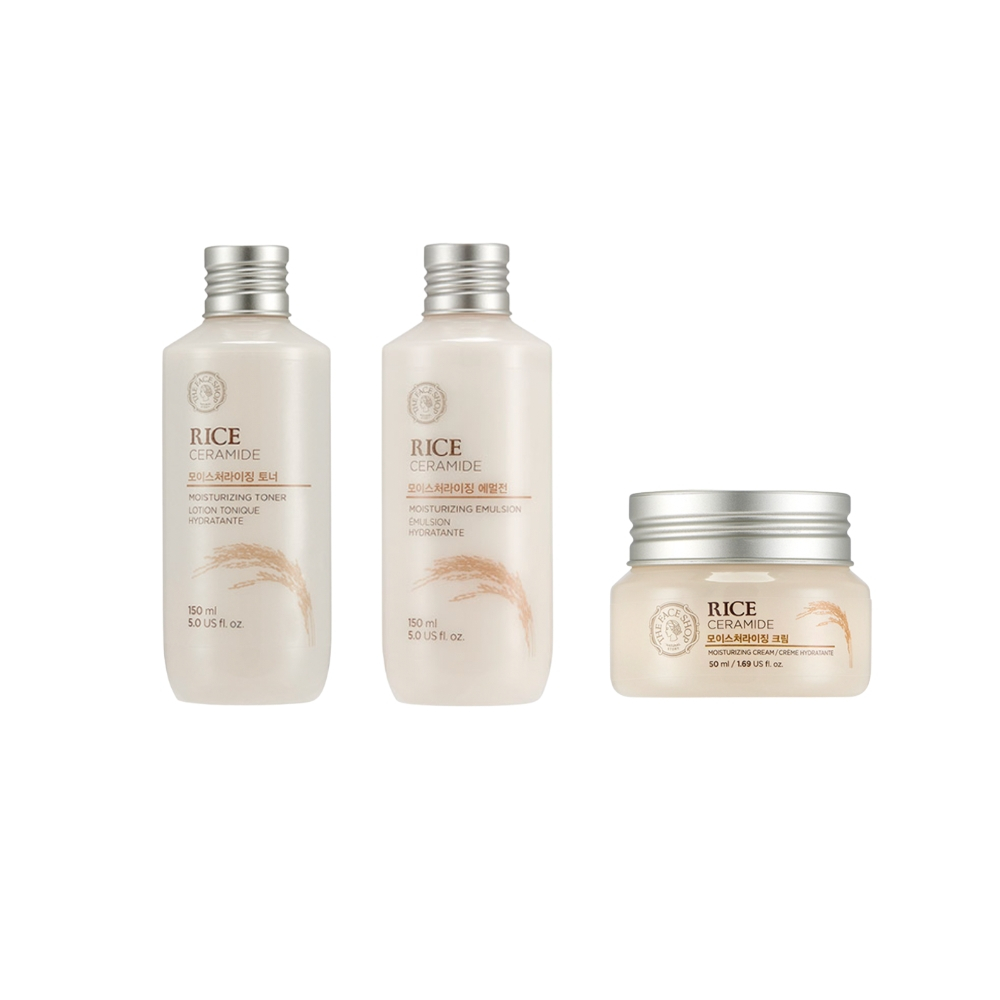 The Face Shop Rice & Ceramide Moisturizing Toner 150ml Emulsion 150ml ...