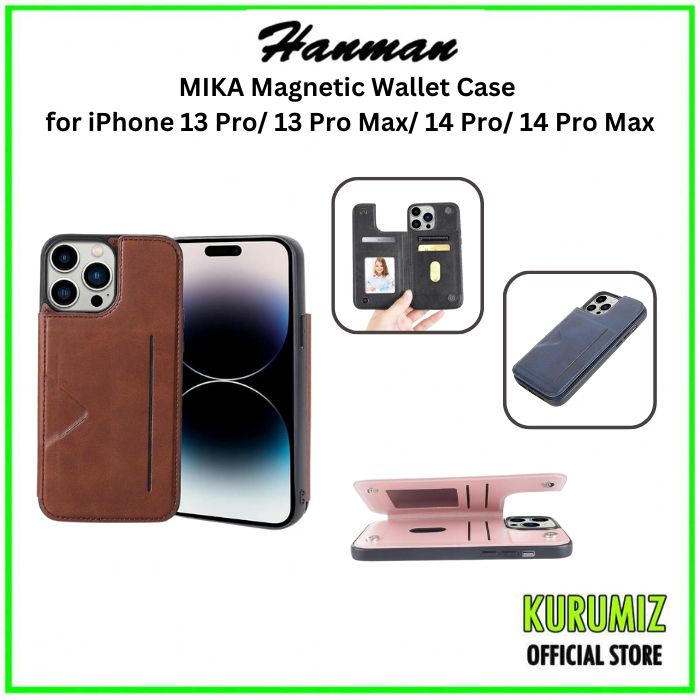 Hanman MIKA Magnetic Wallet Case for iPhone 13 Pro/ 13 Pro Max/ 14 Pro ...