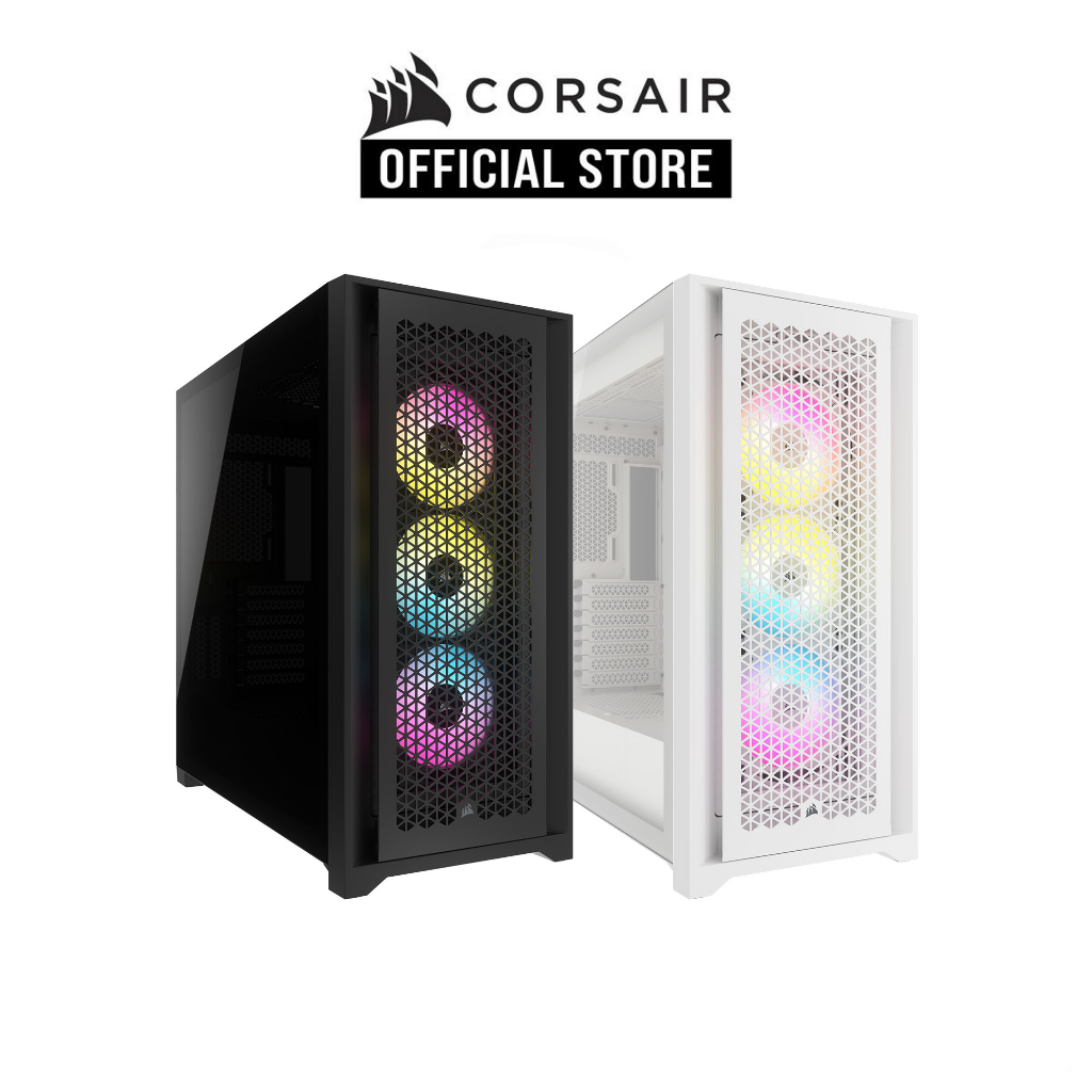 CORSAIR iCUE 5000D RGB AIRFLOW AF Edition Mid-Tower ATX Case, (Black ...
