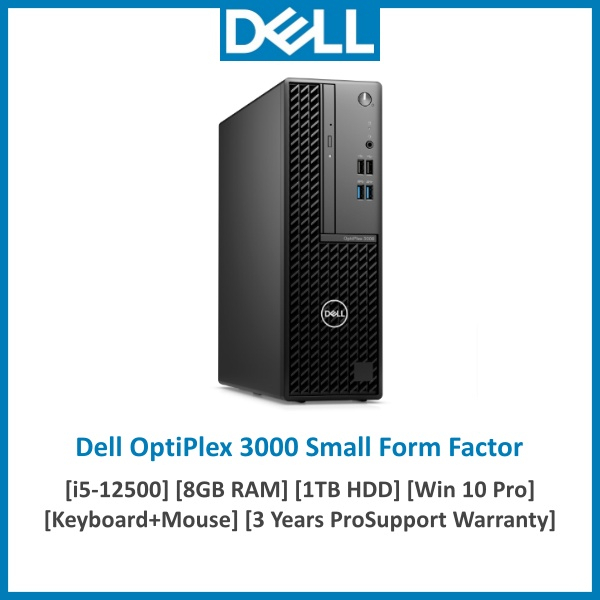 Dell OptiPlex 3000 Small Form Factor i5-12500 / 8GB RAM / 1TB HDD / 3 ...