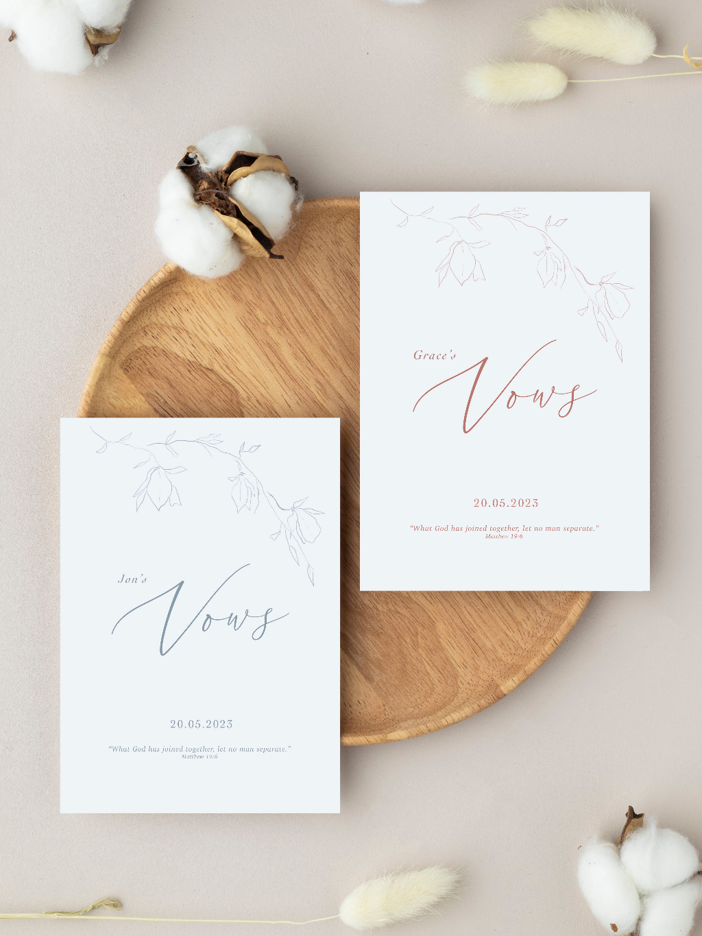 Personalised Wedding Vow Cards | Shopee Singapore