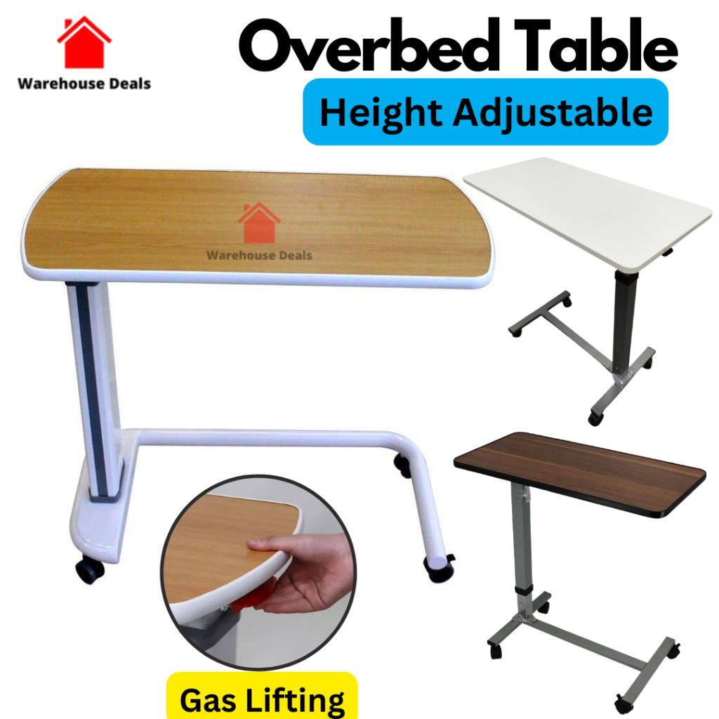 Premium Overbed Table | Height Adjustable Over Bed | Bedside Table ...