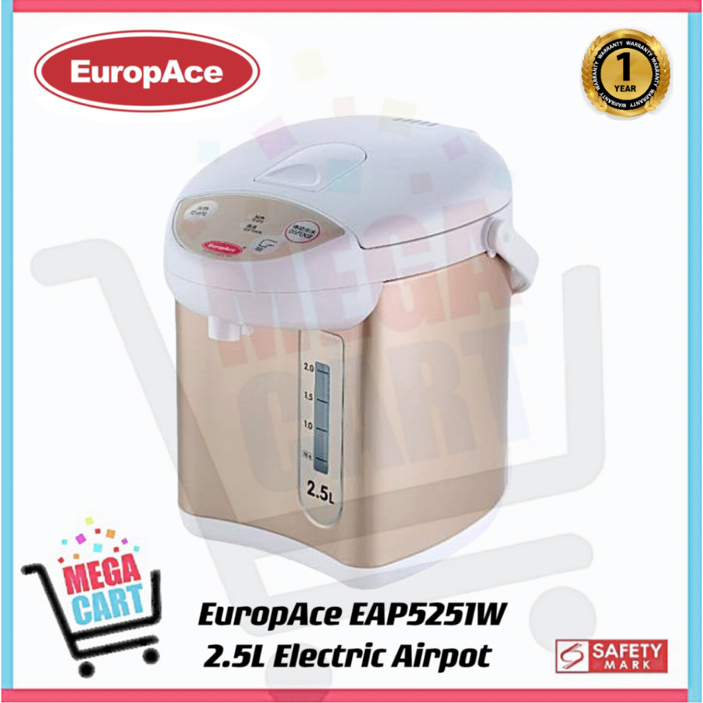 Europace 2.5L Electric Airpot EAP5251W | EAP 5251W (1 Year Warranty) | Shopee Singapore