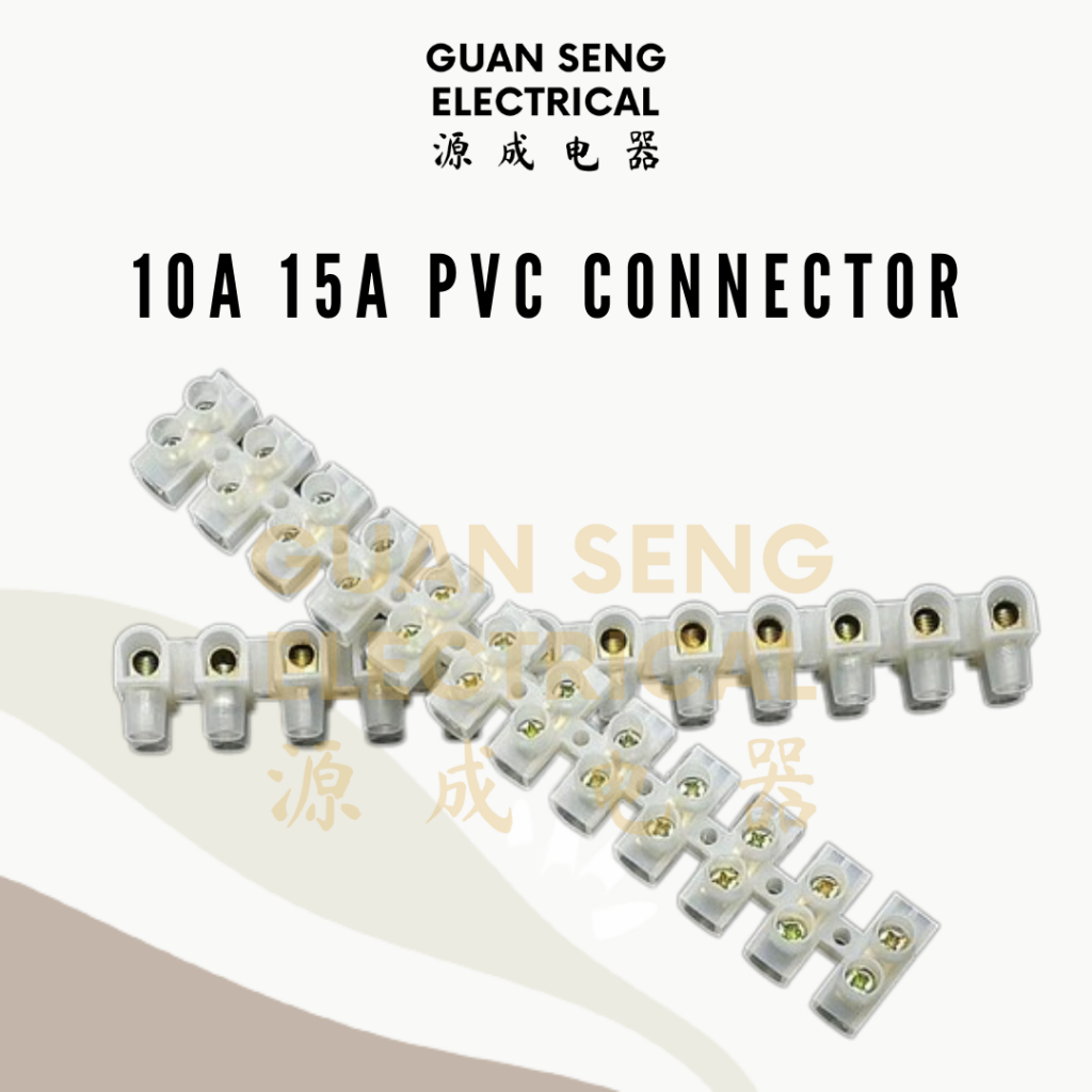 [SG Seller] PVC Cable Connector 10A 15A Block Terminal Screw Type ...