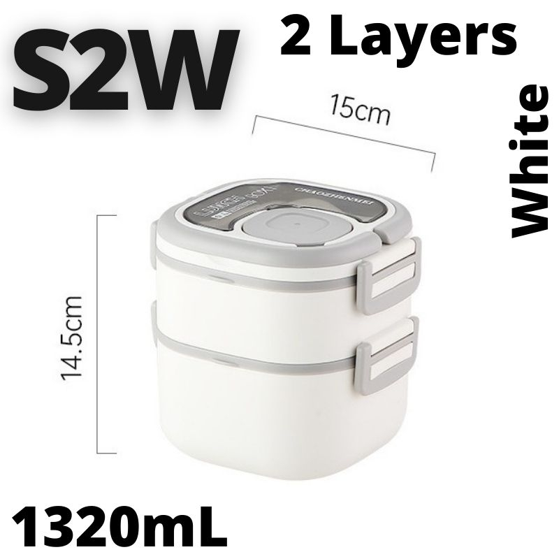 304-Grade Stainless Steel and Microwave Safe Bento Lunch Box | Shopee ...