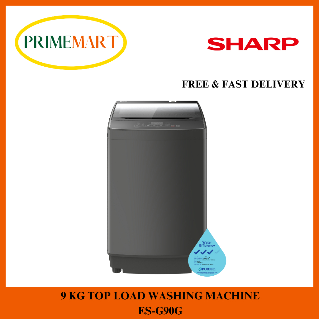 SHARP ES-G90G 9KG TOP LOAD WASHING MACHINE - 2 YEARS SHARP WARRANTY ...