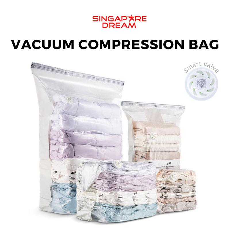 Vacuum Compression Storage Bag Space Saving Bag No Need Pump for ...