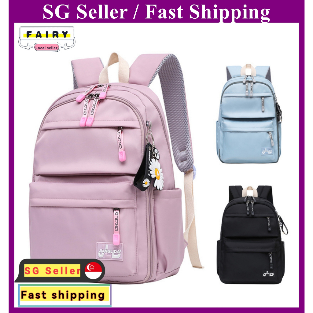 (SG Seller) Fashion Backpack Children School Bag Girls Primary ...