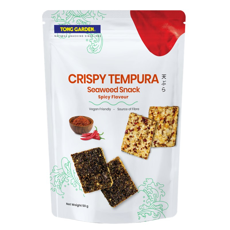 Tong Garden NOi Crispy Tempura Seaweed Snack Spicy Flavour 50g (Bundle ...