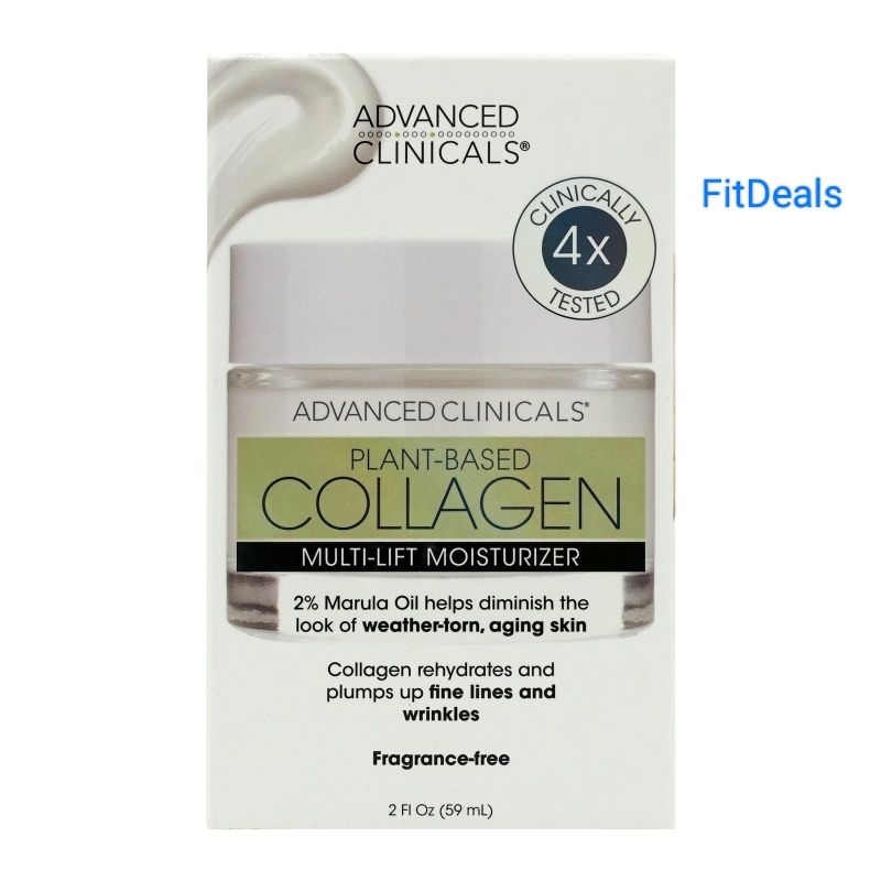 Advanced Clinicals Plant-Based Collagen Multi-Lift Moisturizer 59ML ...